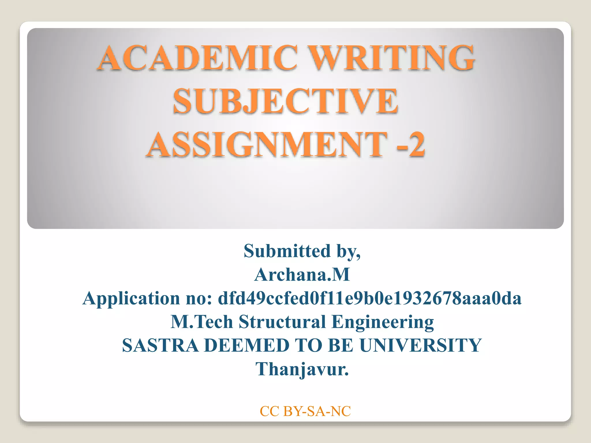 Features of academic writing by archana.ppt