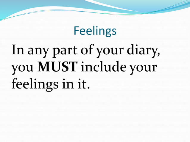 Features Of A Diary Entry | PPTX