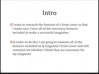 Features of a front cover | PPT