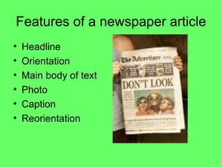 Features of a newspaper | PPT
