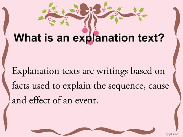 Features of an Explanation Text | PPT | Geology | Science