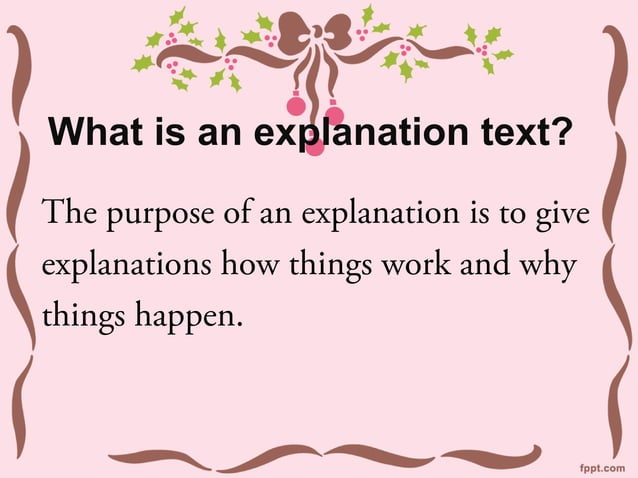 Features of an Explanation Text | PPT | Geology | Science