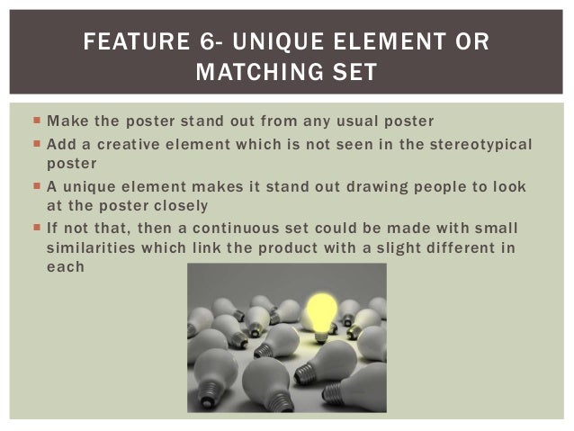 Important Features To Create a Good Poster