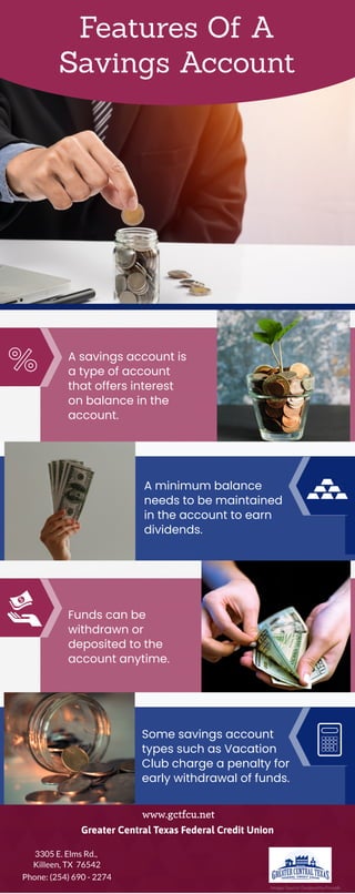 Features Of A Savings Account | PDF
