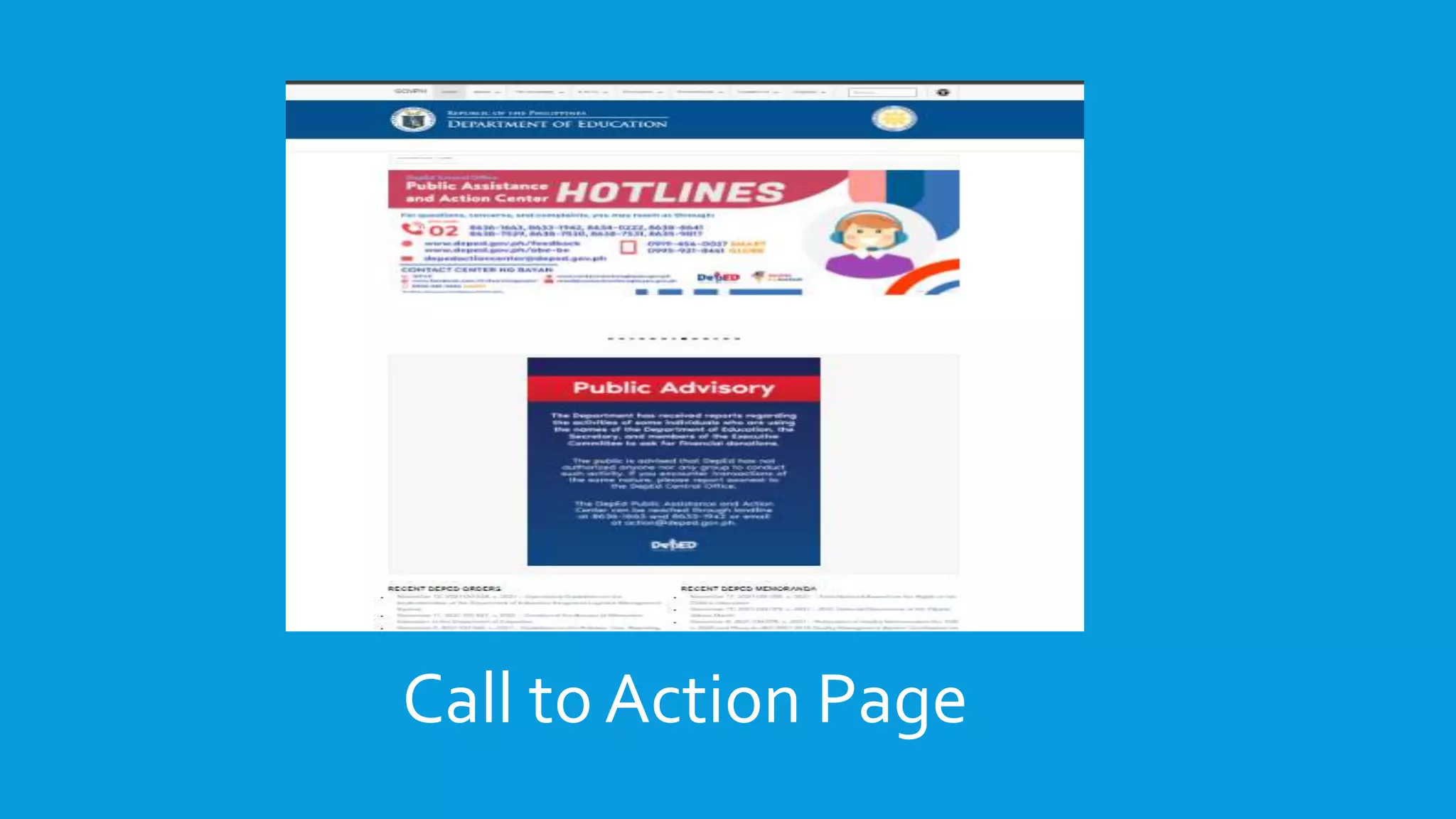 Features of a website lesson | PPTX