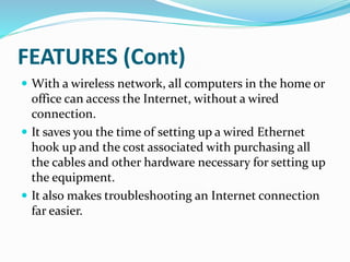 Features of a wireless network | PPTX