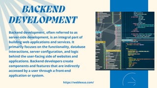 Features of Backend Development and Understanding Core Development ...