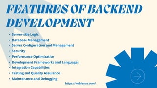 Features of Backend Development and Understanding Core Development ...