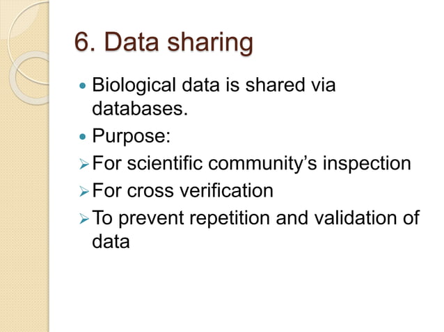 Features of biological databases | PPTX | Databases | Computer Software and Applications