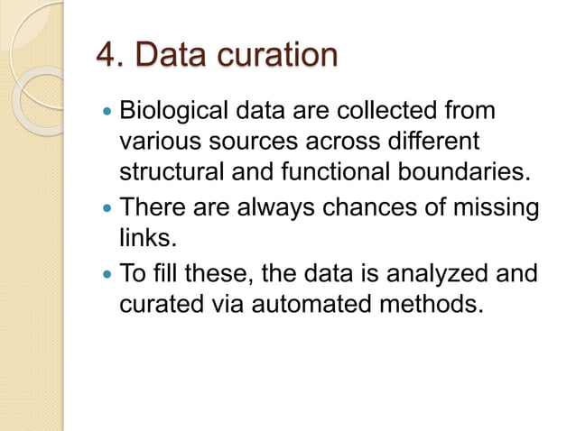 Features of biological databases | PPTX | Databases | Computer Software and Applications