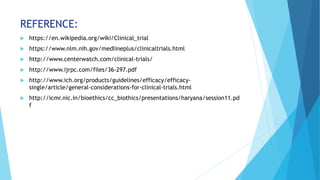 Features of clinical trials | PPTX