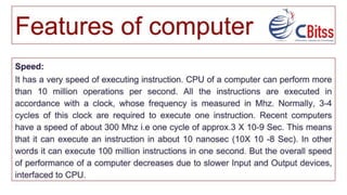Features of computer | PPTX
