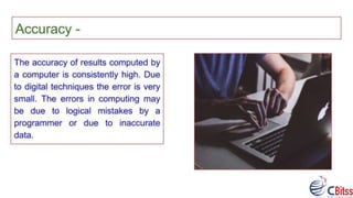 Features of computer | PPTX