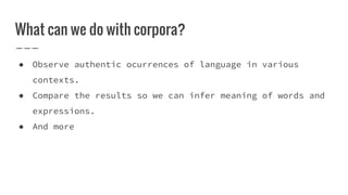 Features of corpora | PDF