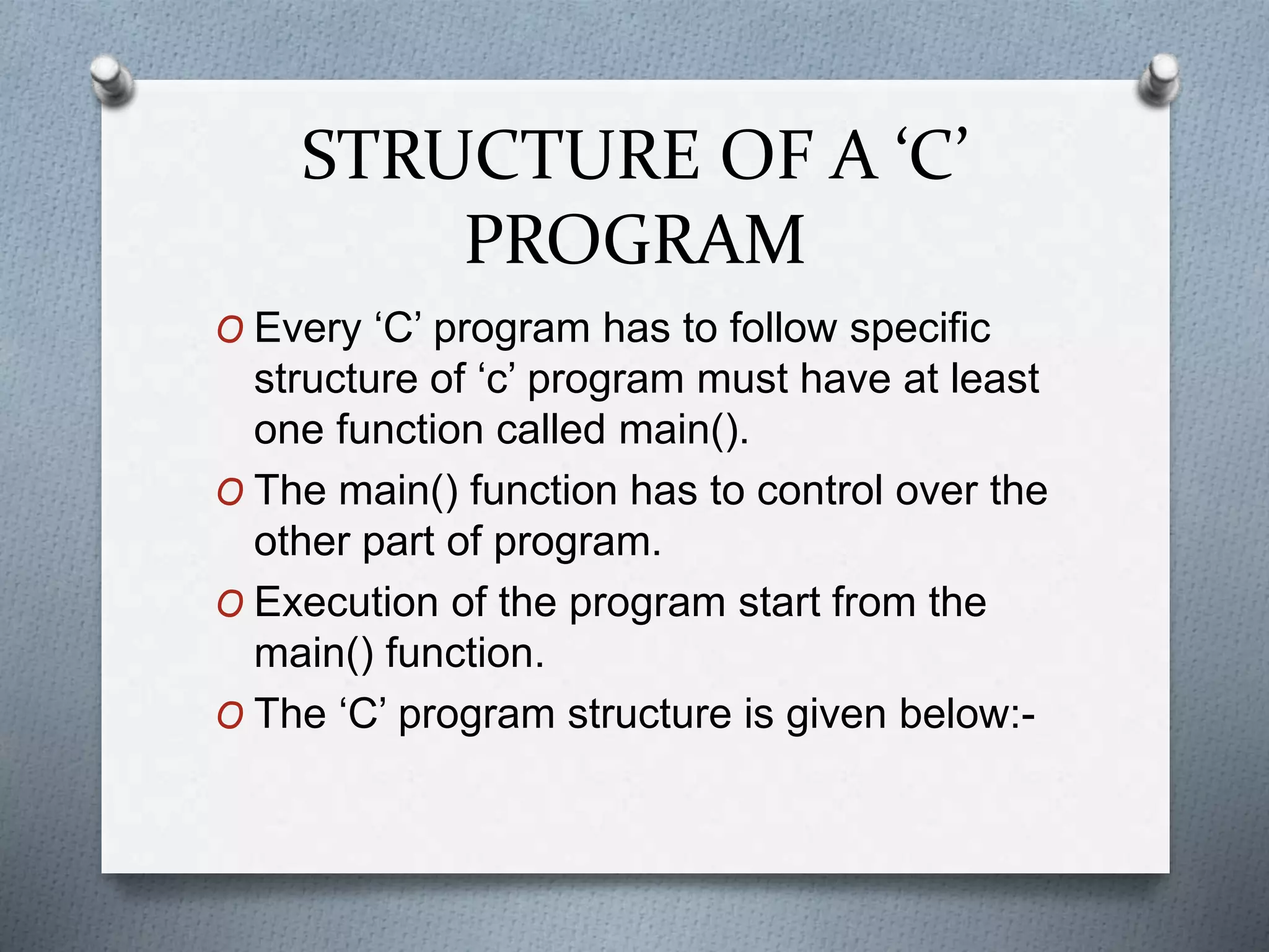 Features of 'c' program | PPTX | Programming Languages | Computing