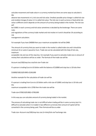 Features of currency trading | DOCX