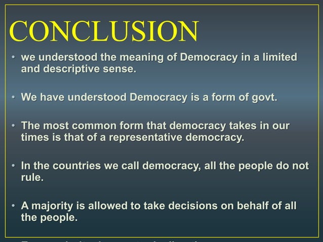 Features of democracy | PPTX