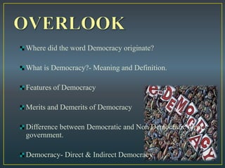 Features of democracy | PPTX