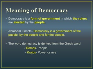 Features of democracy | PPTX