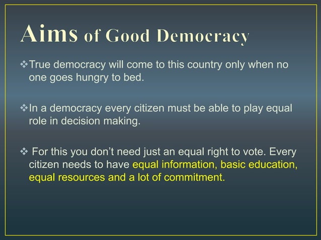 Features of democracy | PPTX