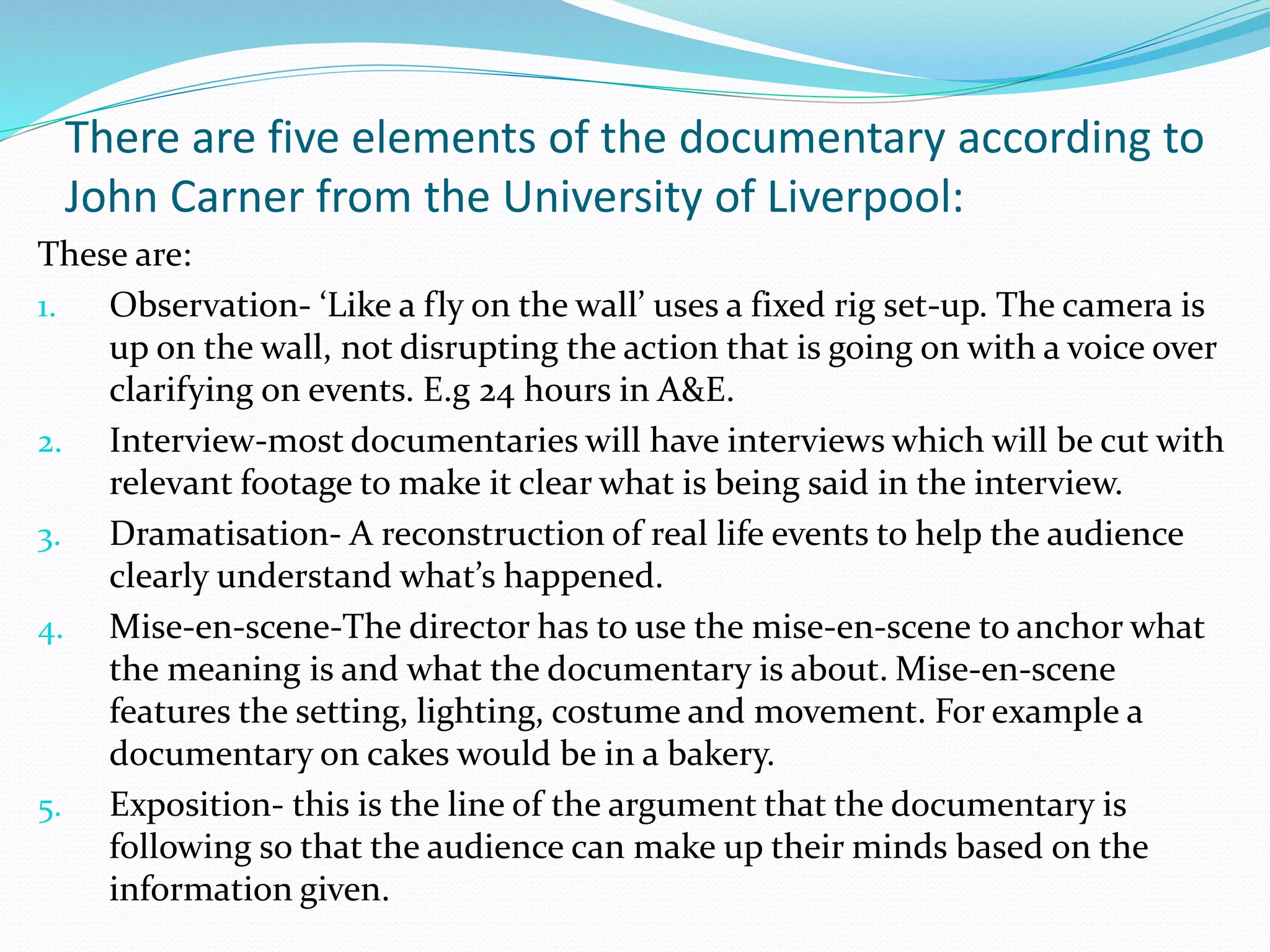 Features of documentaries | PPTX