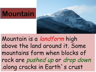 Features of earth`s surface | PPT