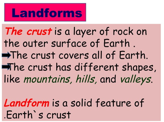 Features of earth`s surface | PPT | Geography | Science