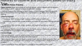 features of examination of corpse with injuries - | PPTX