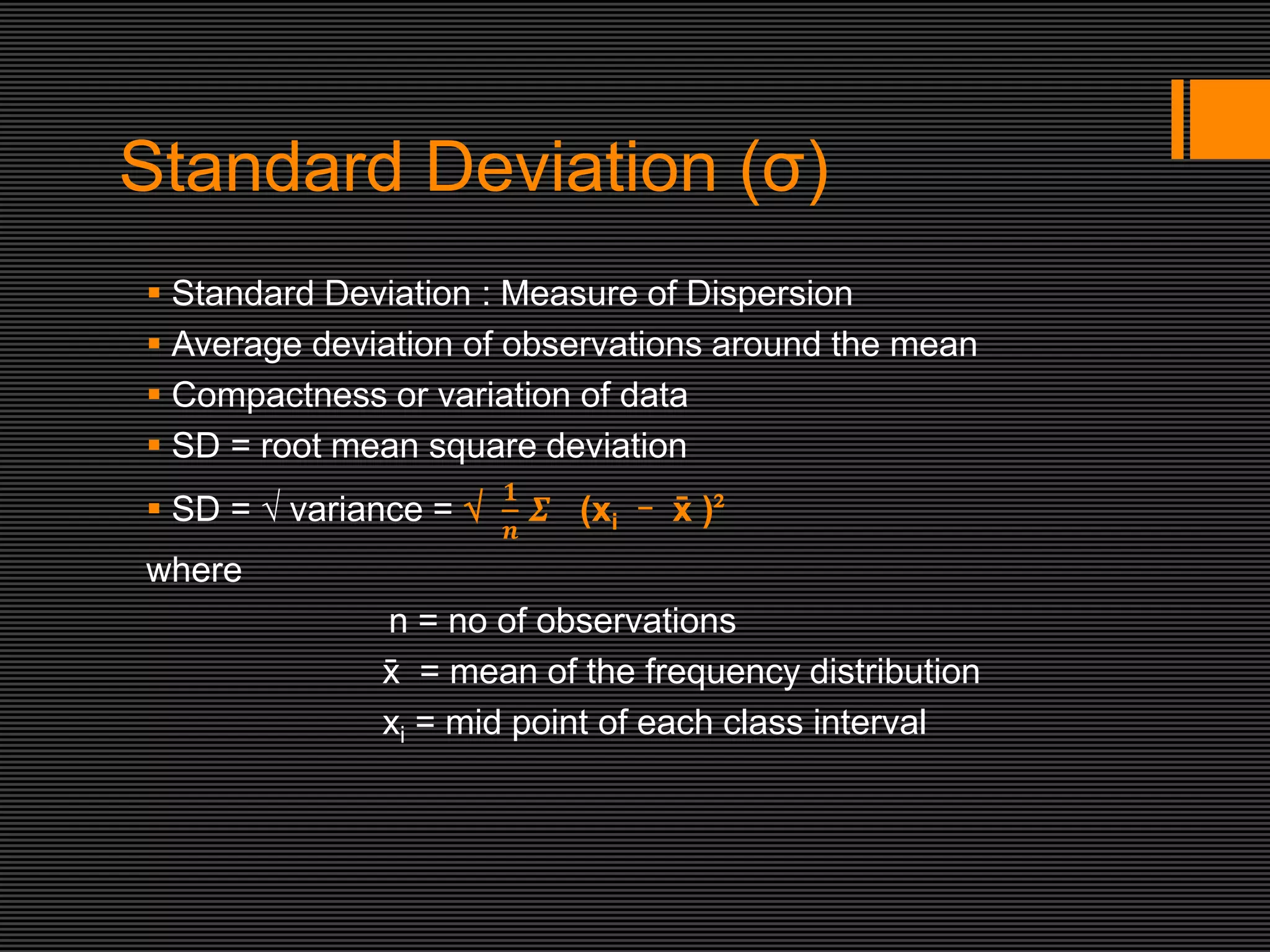 Features of gaussian distribution curve | PPTX