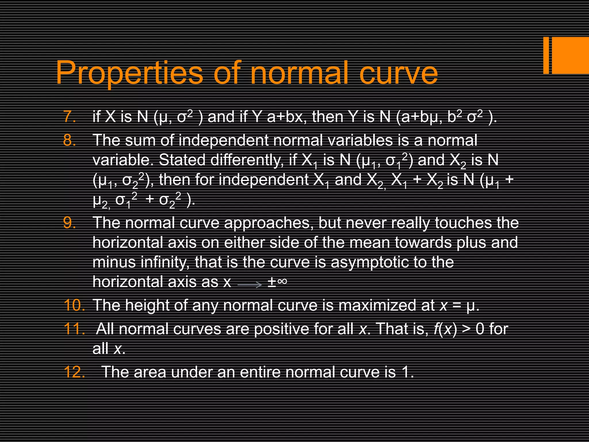 Features of gaussian distribution curve | PPTX