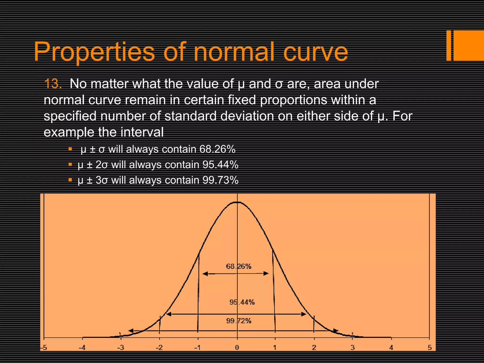Features of gaussian distribution curve | PPTX