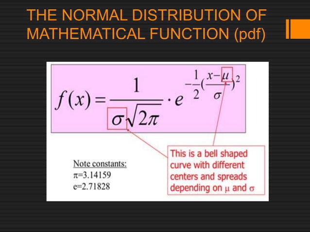 Features of gaussian distribution curve | PPTX | Geography | Science