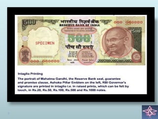 Features of genuine currency notes | PPSX
