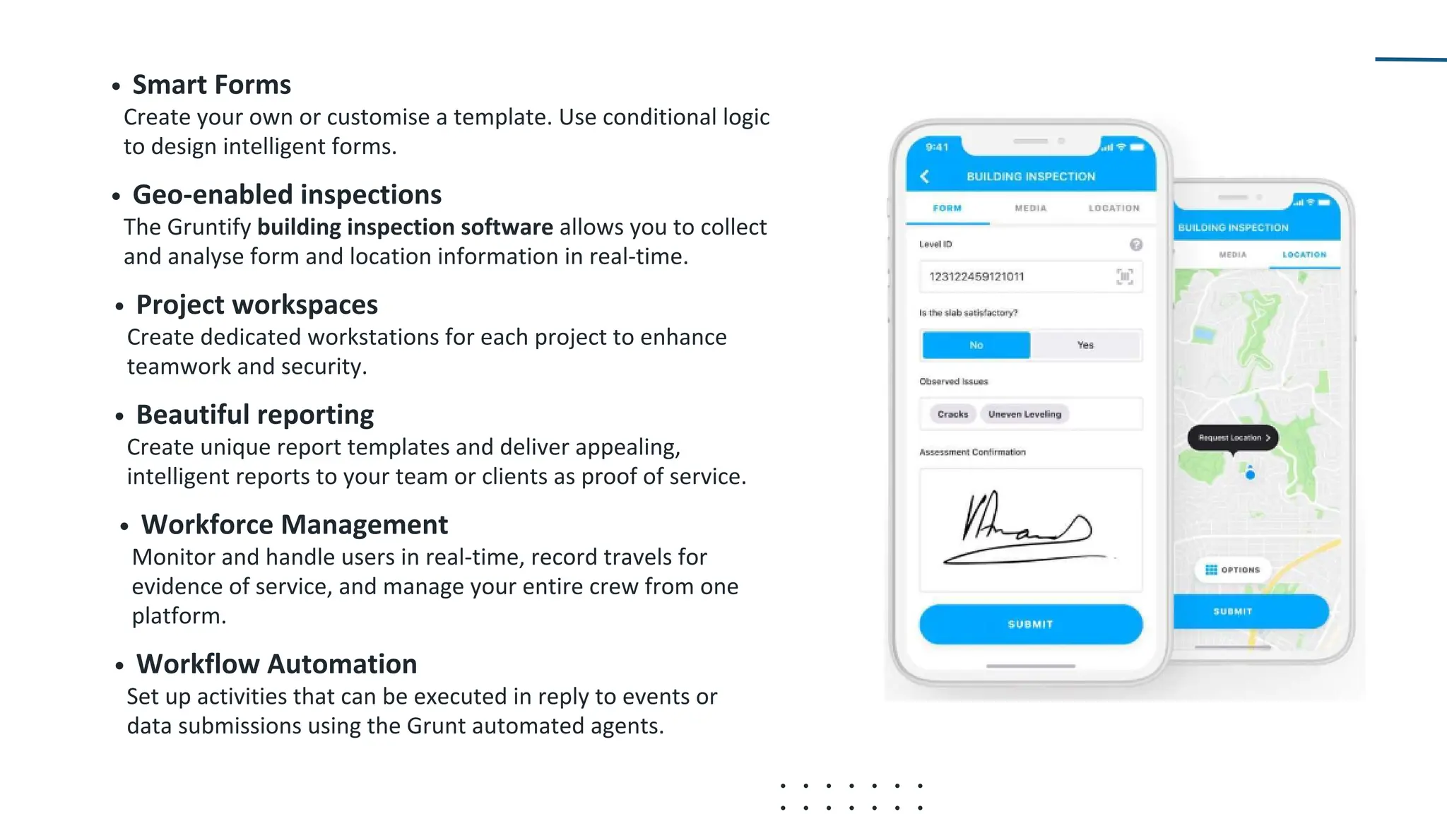 Features Of Gruntify’s Building Inspection Software | PPT