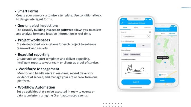 Features Of Gruntify’s Building Inspection Software | PPT