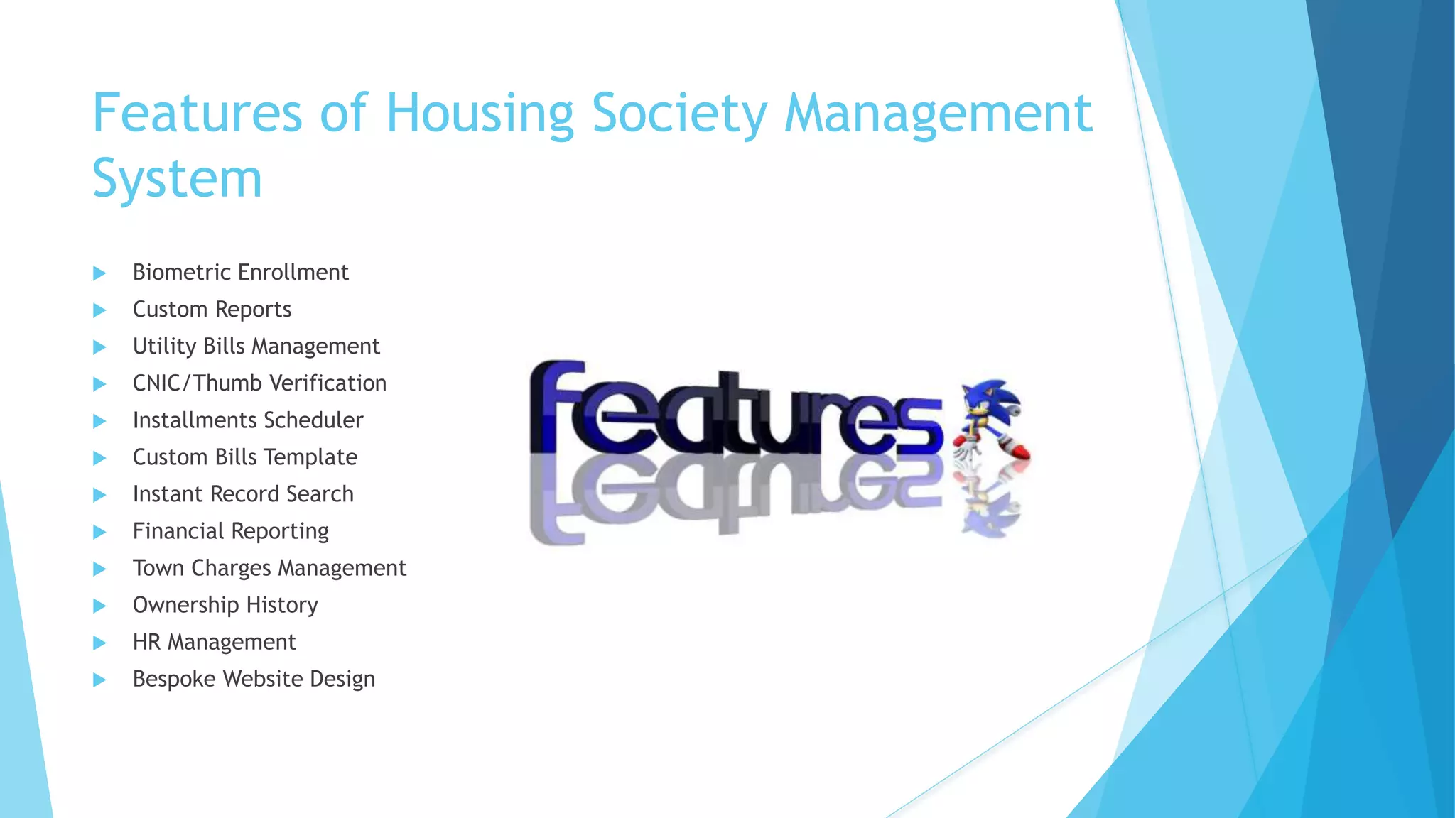 Features of Housing Society Management System | PPTX
