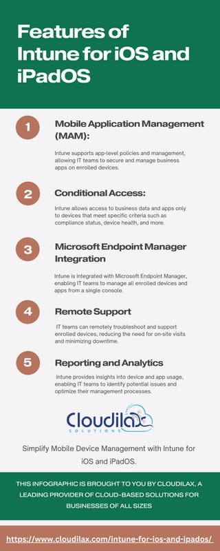 Intune's 5 Features for iOS and iPadOS: Advantages | PDF
