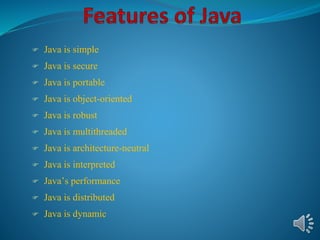 Features of java | PPT