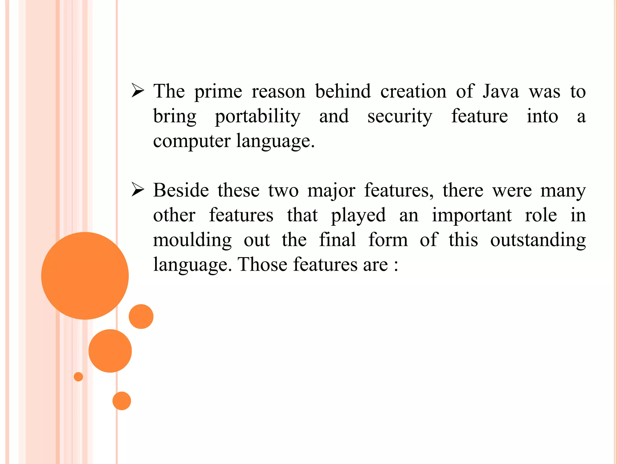 Features of java | PPT
