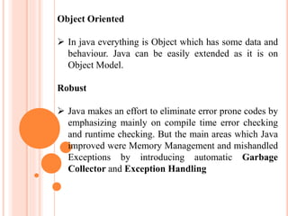 Features of java | PPT