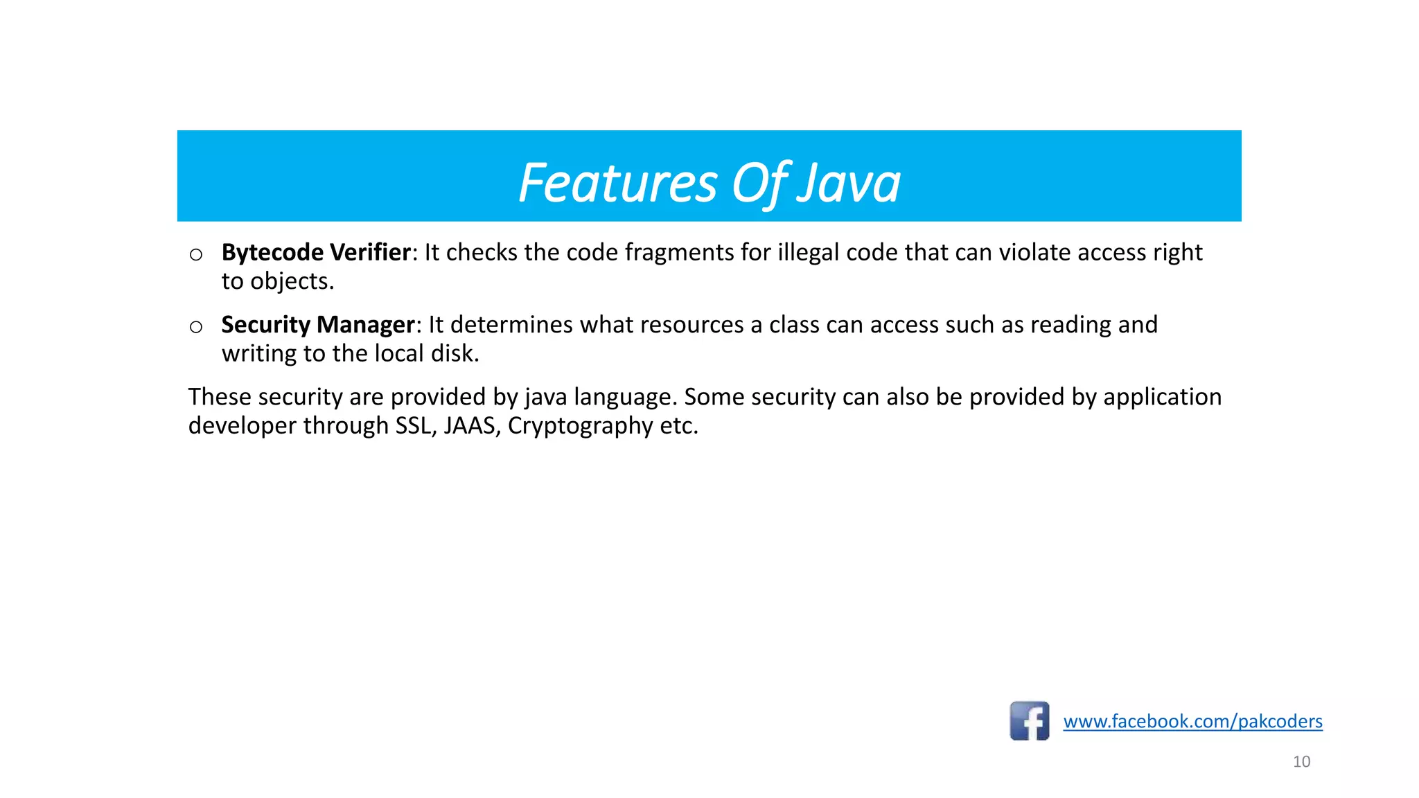 Features of java Part - 3 | PPT