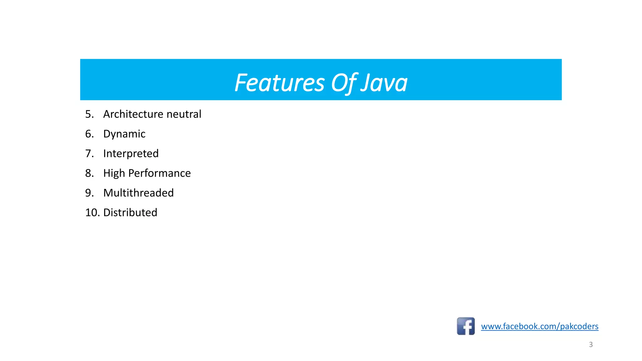 Features of java Part - 3 | PPT