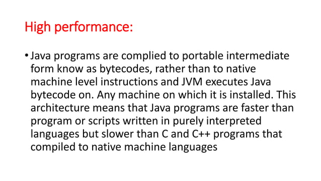 features of java.pdf about java buzzwords | PPT