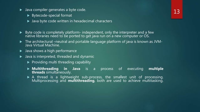 Features of java unit 1 | PPT