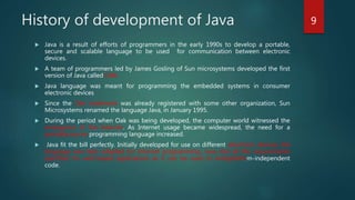 Features of java unit 1 | PPT