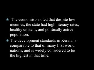 Features of kerala model of development | PPTX