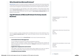 Understanding the Features of Microsoft Intune with TECHOM Systems | PDF