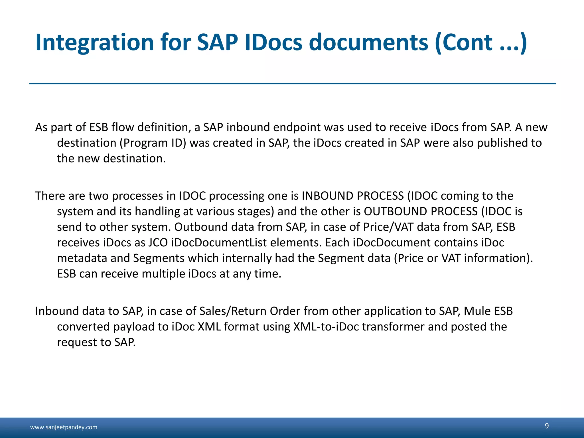 Features of Mule SAP Connector | PPTX | Computing | Technology & Computing