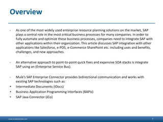 Features of Mule SAP Connector | PPTX | Computing | Technology & Computing