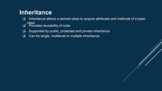 Features Of OOPS and characteristics.pptx | Programming Languages | Computing